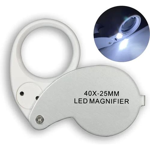 Jual Loupe 40X Zoom LED Light Kaca Pembesar Magnifier / Kaca Pembesar ...