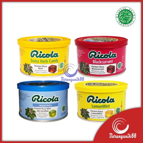 Jual Ricola Menthol LemonMint Drum 100gr Permen - Original Herb, 100 ...