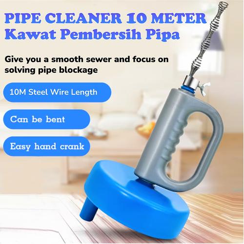 Jual Pipe Cleaner Biru 10M Meter Alat Kawat Sling Spiral Pembersih ...