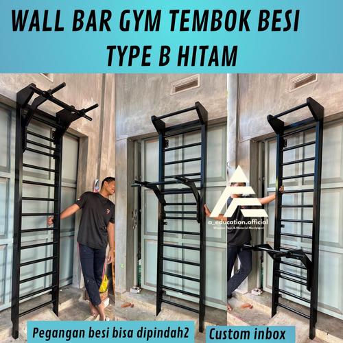 Jual Wall Bar Gym Tipe B Gym Tembok / dinding Besi Type B PULL up Bar ...