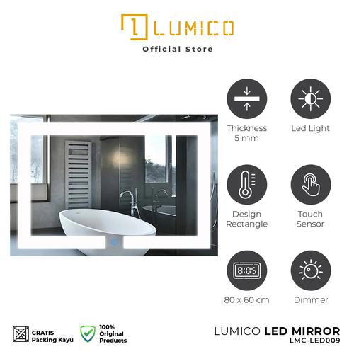Promo LUMICO MIRROR / CERMIN LED PREMIUM HIASAN MINIMALIS AESTHETIC ...
