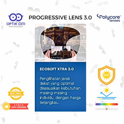 Jual Lensa Kacamata Blueray Progresif Polycore Ecosoft Lite2 Bisa ...