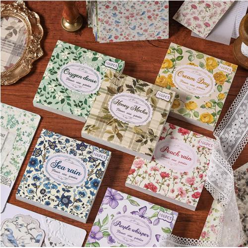 Promo 100 Lembar Kertas Deco Motif Bunga FLOWERS GARDEN EDITION ...