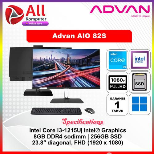 Promo Advan AIO One PC 82S i3 1215U 8Gb 256Gb 23.8 Fhd W11 - Windows 11 ...