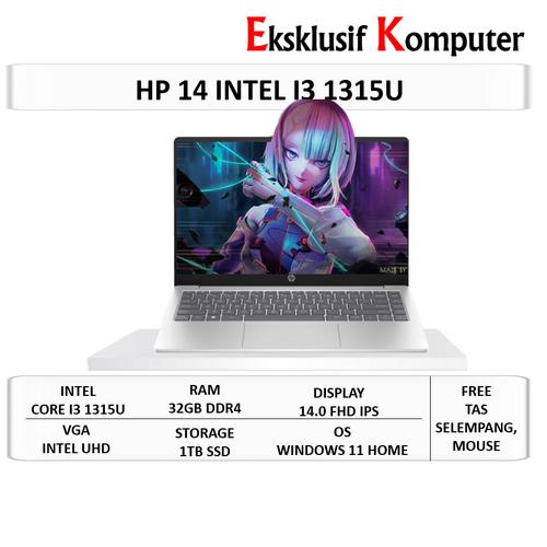 Jual Laptop HP 14 Intel Core i3 1315U 16GB 1TB SSD 14" FHD IPS W11 ...