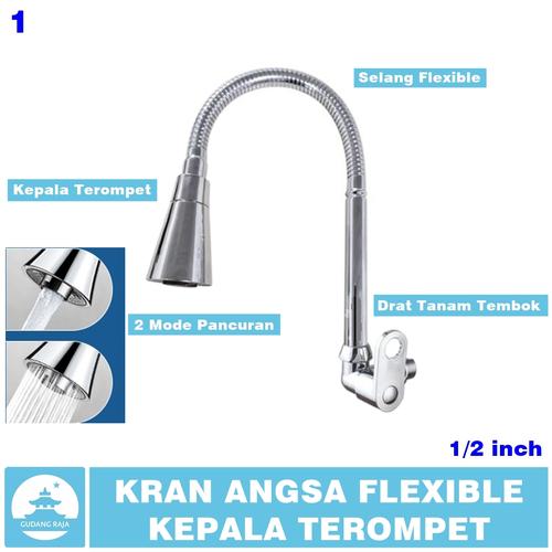 Jual Kran Angsa Wastafel Cuci Piring Flexible Fleksibel Terompet Keran ...