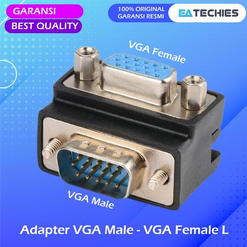 Jual Adapter VGA Male to Female Bentuk L / Gender Konektor VGA ...