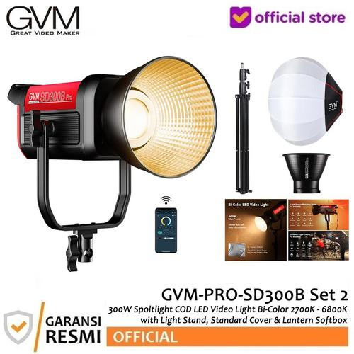 Jual GVM PRO SD300B 300W LED Video COB Spotlight Bi-Color 2700 - 6800K ...