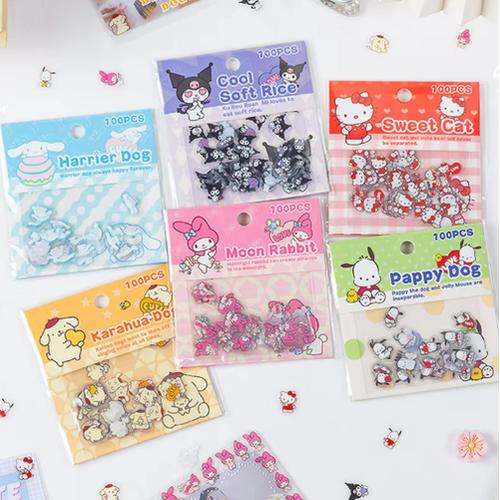 Promo 100 Lembar Sticker Kuromi Cinamoroll Edition Kawaii Deco Stiker ...