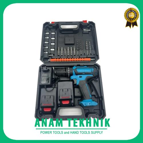 Jual Mesin Bor Cor Cordless 12v Fullset SHINING (Biru) Bor Cas 2 ...