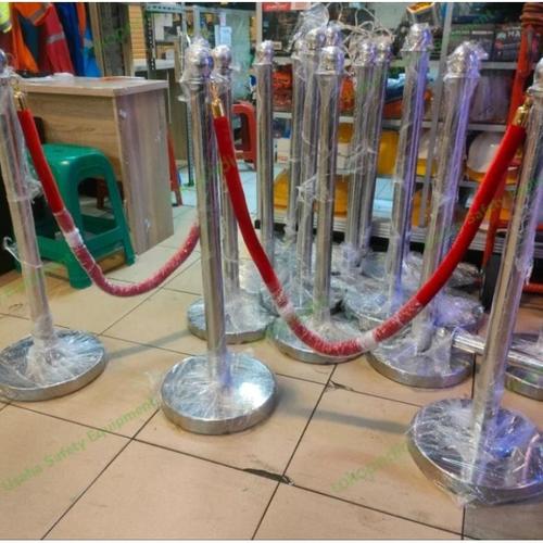 Jual Tiang Antrian Stainles Kepala Bulat Pembatas Tiang Antrian Bulat ...