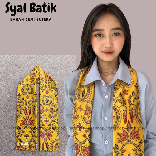 Jual RIMBA - Syal Batik Leher Wanita Pria Scarf Dasi Ospek Bahan Prada ...