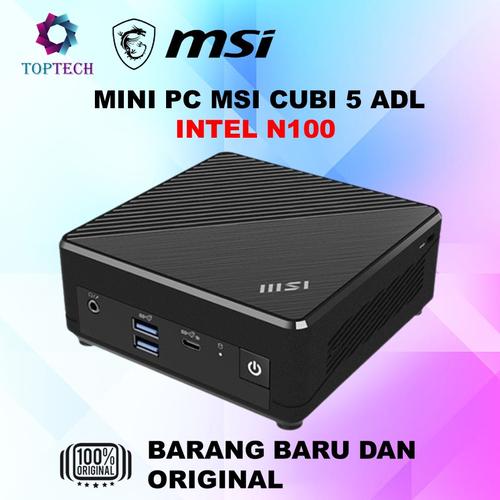 Promo Mini PC MSI CUBI 5 ADL INTEL N100 FULLSET | RAM - SSD - WIN11 ...
