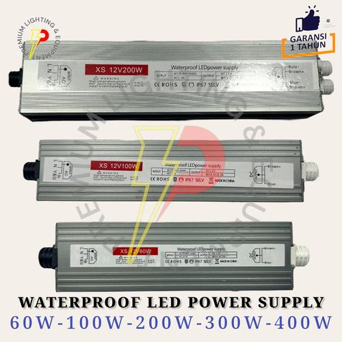 Jual Led driver trafo anti air IP 67 power supply DC 12V 60w 100w 200w ...