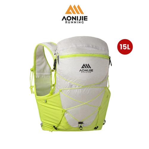 Promo Aonijie C9116 Hydration Backpack Vest - 15 Liter Trail Running Sports - YELLOW - M Cicil 0 ...