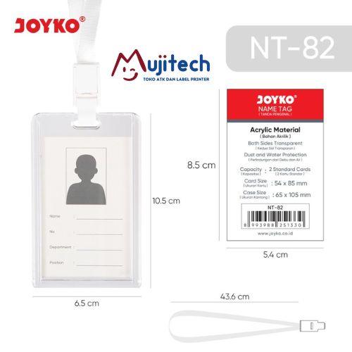 Jual JOYKO NT-82 NAME TAG ACRYLIC TANDA PENGENAL ID CARD HOLDER 2 SISI ...
