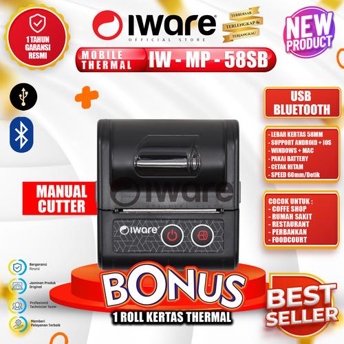 Jual Iware Printer Thermal Kasir RPP02N Mobile MP-58SB 58mm Usb Bluetooth Android & Windows ...