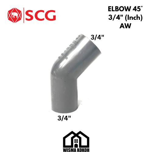 Jual SCG ELBOW / KNEE / KENI 45° PVC 3/4" AW - Kota Surabaya ...