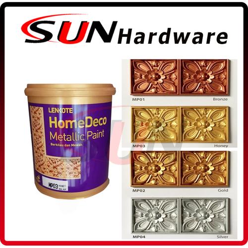 Jual Cat Tembok Dinding Metallik Lenkote Homedeco 1 kg Besi Kayu Gypsum ...