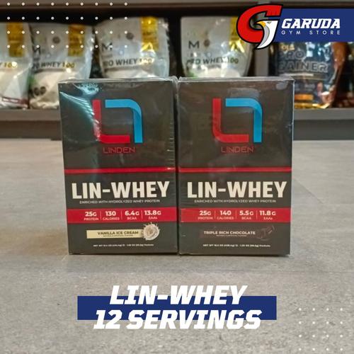 Jual Linden USA Lin-whey 12 sachet 1 BOX 458 grams Lin Whey Protein ...