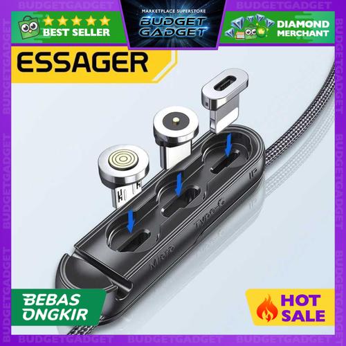 Jual ESSAGER Tempat Magnetic Plug Charger Storage Box Portable 3in1 ...