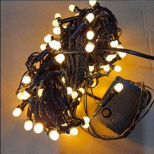 Jual Lampu Natal Lampu Tumblr LED Kabel TEBAL Hitam Warm White kuning ...