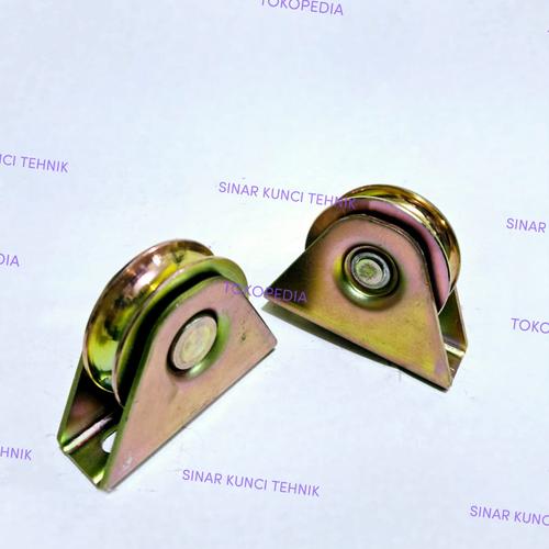 Jual Roda Pagar Bulat Model ( U) 100mm / Roda Pintu Gerbang Besi 100mm ...