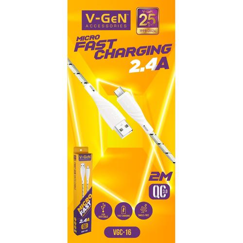 Jual Kabel Data MicroUSB V-GeN VGC-16 Fast Charging 2,4A QC3.0 Kabel V ...