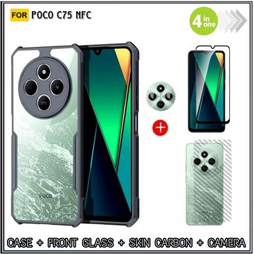 Jual PAKET Case Poco C75 NFC Hard Soft Transparan Xiaomi Poco C75 NFC ...