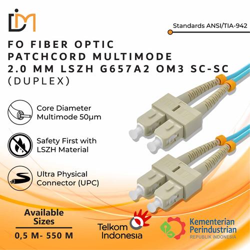 Jual DIM Patchcord OM3 SC to SC Multimode Duplex - 4 Meter - Kab. Tangerang - Infradata Solution ...