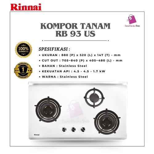 Jual Kompor Tanam Rinnai RB 93 US / RB 93US - Jakarta Barat - Dapur ...