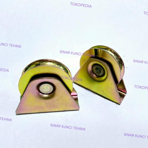 Jual Roda Pagar Bulat Model (U) 80mm / Roda Pintu Gerbang Besi 80mm ...