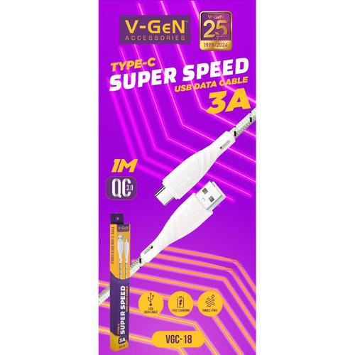 Jual Kabel Data Type-C V-GeN VGC-18 Fast Charging 3A QC3.0 Kabel V-GeN ...