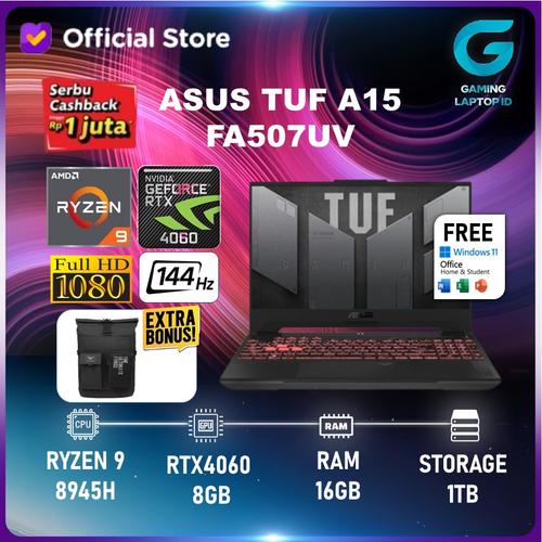 Promo ASUS TUF A15 FA507UV RYZEN 9 8945H RTX4060 16GB 1TB W11+OHS 144HZ ...