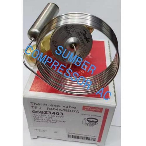 Jual 068Z3403 DANFOSS R404A TES 2 EXPANSI VALVE DANFOSS TE 2 R404/R507 ...