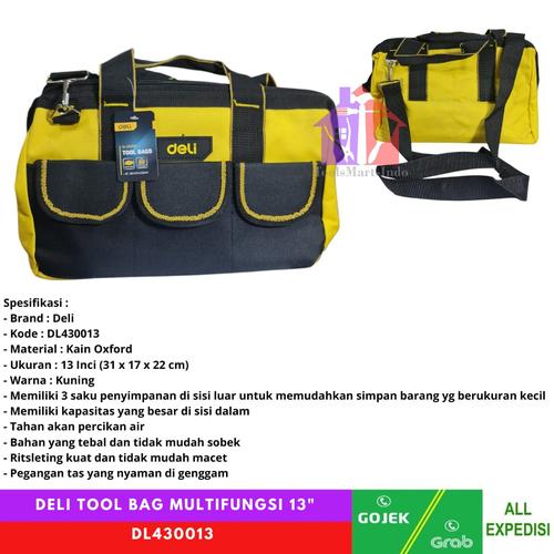 Jual DELI tool bag multifungsi 13"/ tool bag kit / tas kerja ...