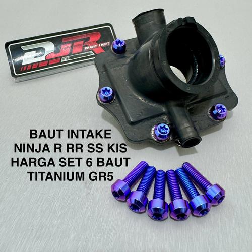 Jual BAUT INTAKE MANIFOLD NINJA R RR SS KIS TITANIUM GR5 original ...