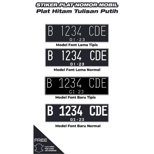 Jual Stiker Plat Nomor Hitam Untuk Mobil - Jakarta Timur - New ...