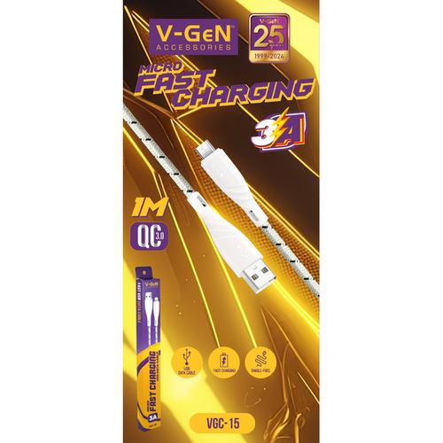 Jual Kabel Data MicroUSB V-GeN VGC-15 Fast Charging 3A QC3.0 Kabel V ...