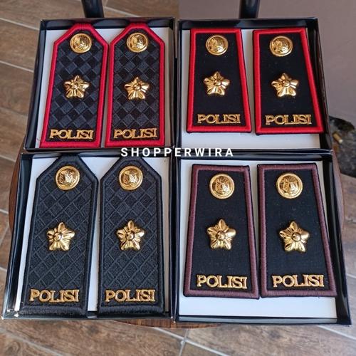 Jual Pangkat kompol PDH dan PDU list merah list hitam dan list coklat ...