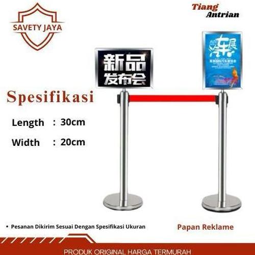 Jual Papan Tiang Antrian Tiang Antrian Bank Reklame. A4 F4 Stainless ...