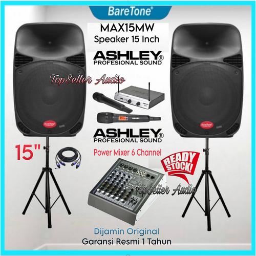 Jual Paket Sound System Karaoke Speaker 15 Inch BareTone Original Power ...
