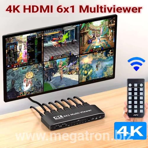 Jual 4K HDMI 6x1 Multiviewer - Pembagi layar jadi 6 (multi mode ...