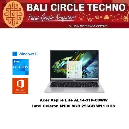 Jual Laptop Kantor Acer Aspire Lite AL14 Celeron N100 8GB 256GB W11 OHS ...