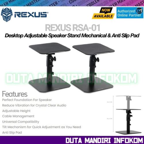 Jual Rexus RSA-01 - Desktop Adjustable Speaker Stand Tilt Mechanism ...