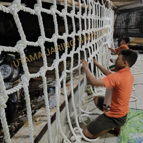 Jual jaring tali tambang nilon 24mm, jaring panjat, lubang 20cm, ukuran ...