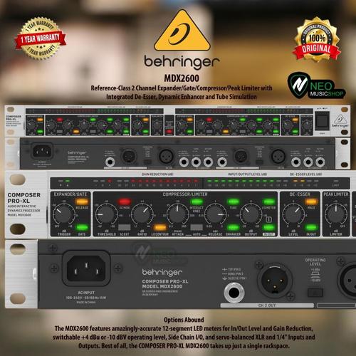 Jual Behringer Mdx2600 V2 2 Channel Expander/Gate/Compressor/Peak ...