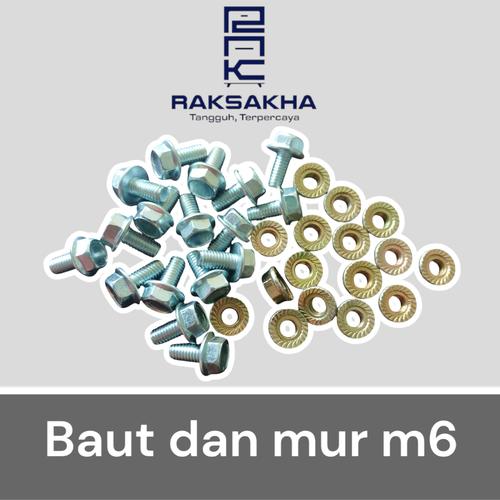 Jual baut dan mur m6 baut rak besi - Kab. Bekasi - Raksakha | Tokopedia