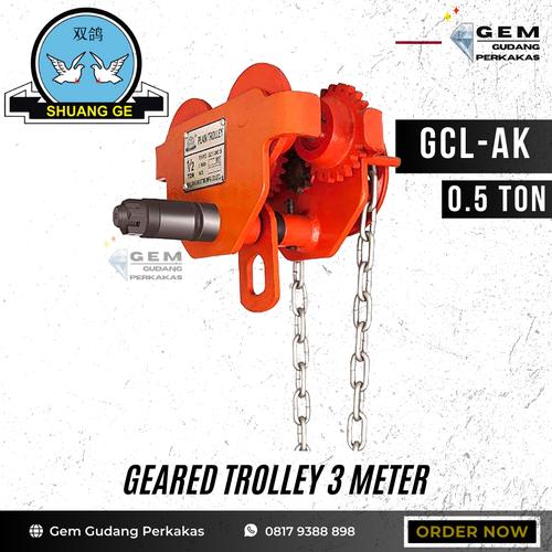 Jual SHUANG GE Geared Trolley 3METER GCL-AK Series 0.5 TON / 1 TON / 2 ...
