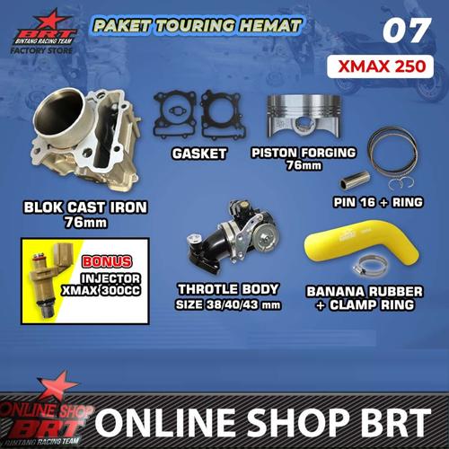 Jual PAKET BORE UP TOURING HEMAT 7 & 8 BRT XMAX 250 OLD NEW XMAX 300 ...